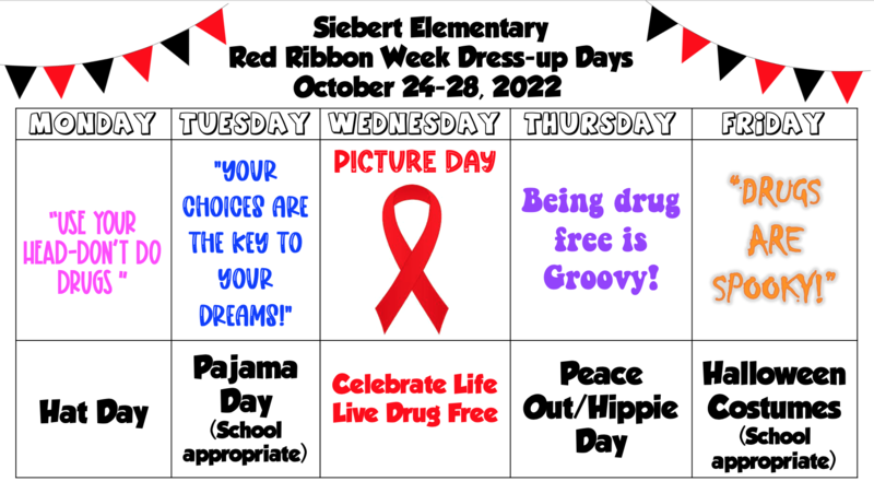 Red Ribbon Week-Dress Up Days SES | Siebert Elementary School